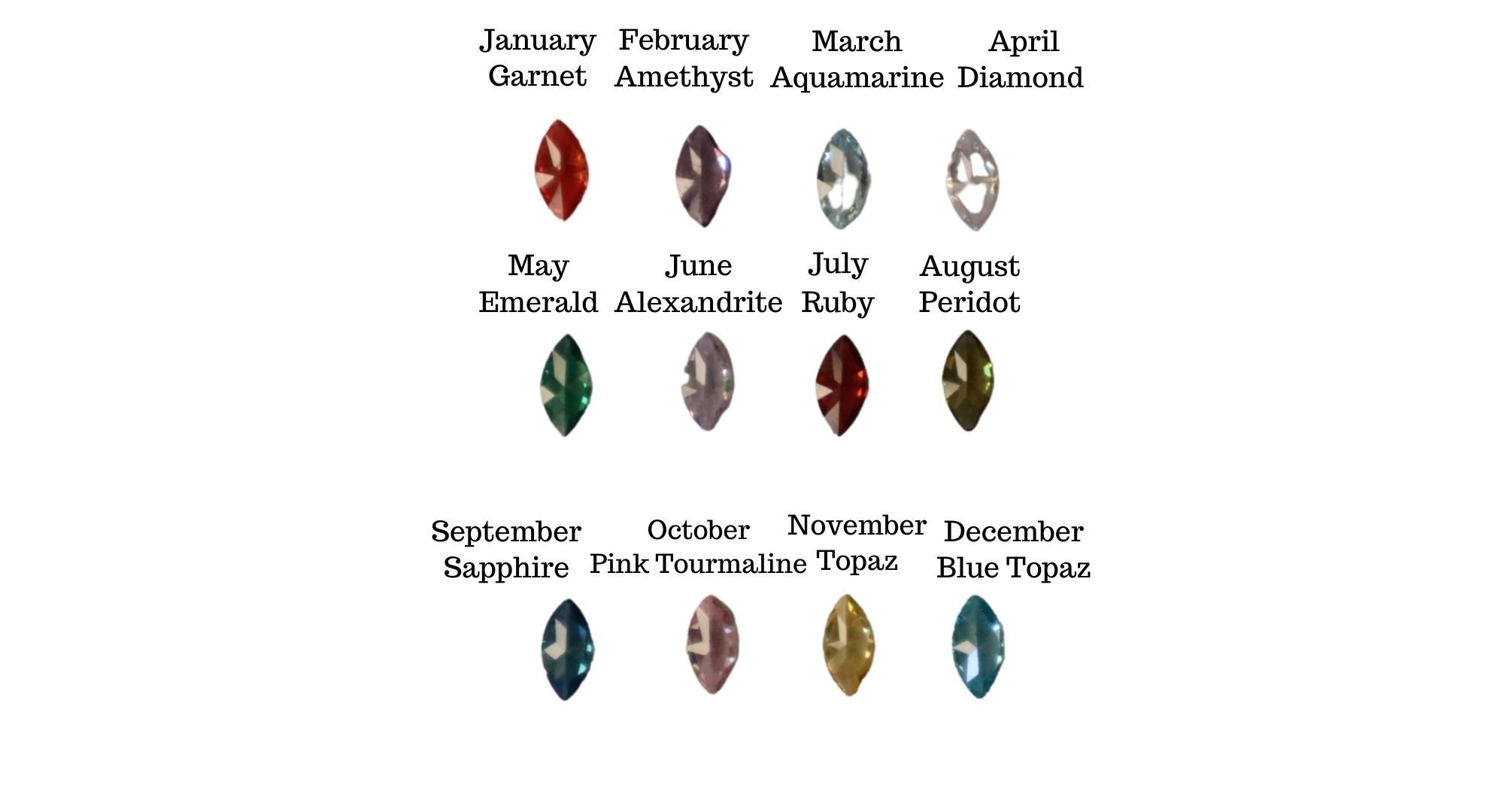 Birthstone Ring Multi-stone Birthstone Rings Rose Gold - Etsy