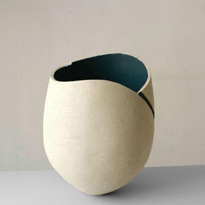 Asymmetrical Ceramic Vase: Modern Geometric Home Decor, Handmade in ...