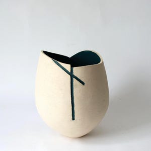 Asymmetrical Ceramic Vase: Modern Geometric Home Decor, Handmade in ...