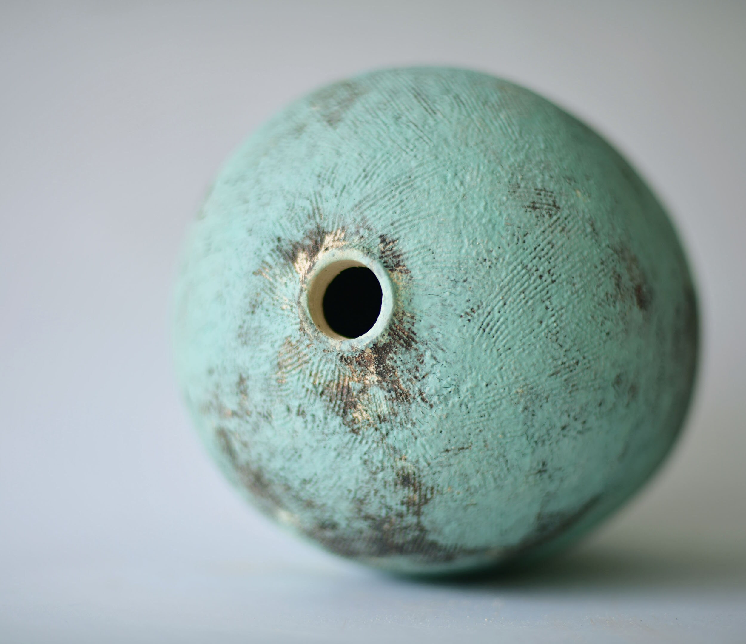 Large Mint Green Vase, Distressed Ceramic Vase, Modern Ceramic Vase for ...