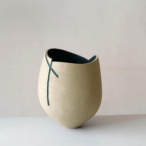 Asymmetrical Ceramic Vase: Modern Geometric Home Decor, Handmade in ...