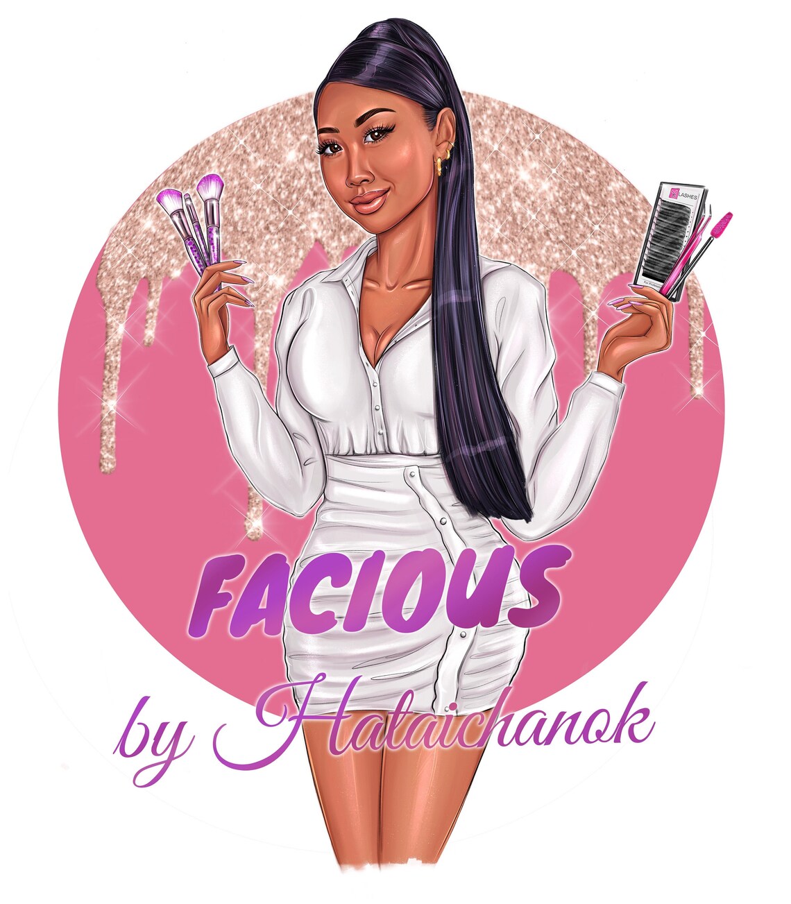 Lash Maker Logo, Lash Artist Logo, Portrait Logo, Eyelashes Logo ...