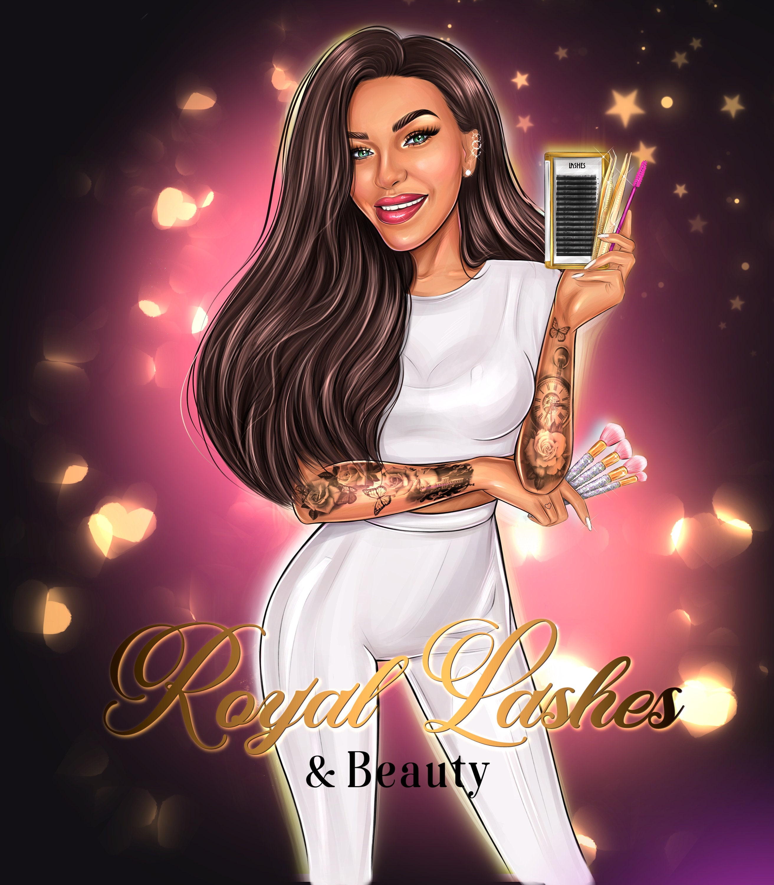 Lash Maker Logo, Lash Artist Logo, Custom Portrait Logo, Eyelashes Logo ...