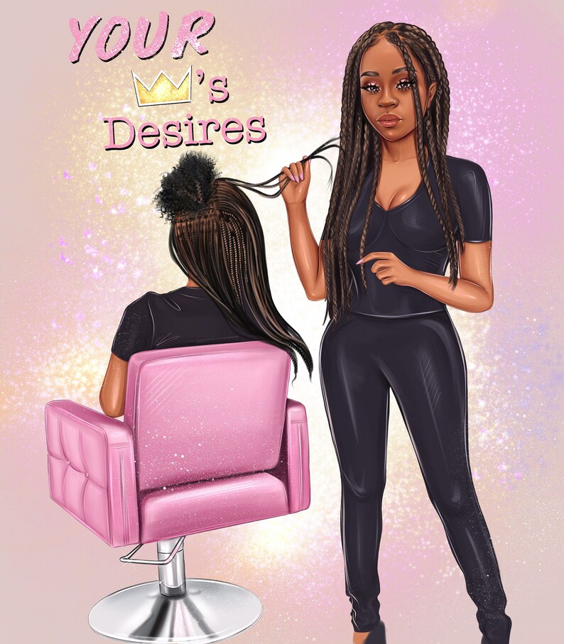 Braider Logo Design, Dreadlocks Logo, Custom Cartoon Logo, Hairdresser ...