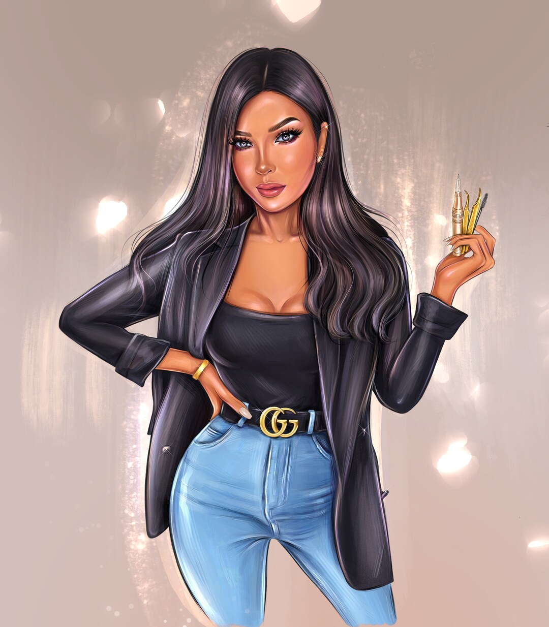 Microblading Artist Logo PMU Cartoon Logo Permanent Makeup - Etsy