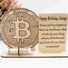 Personalised Wooden Bitcoin Gift Holder - Custom Bitcoin Coin Display ...