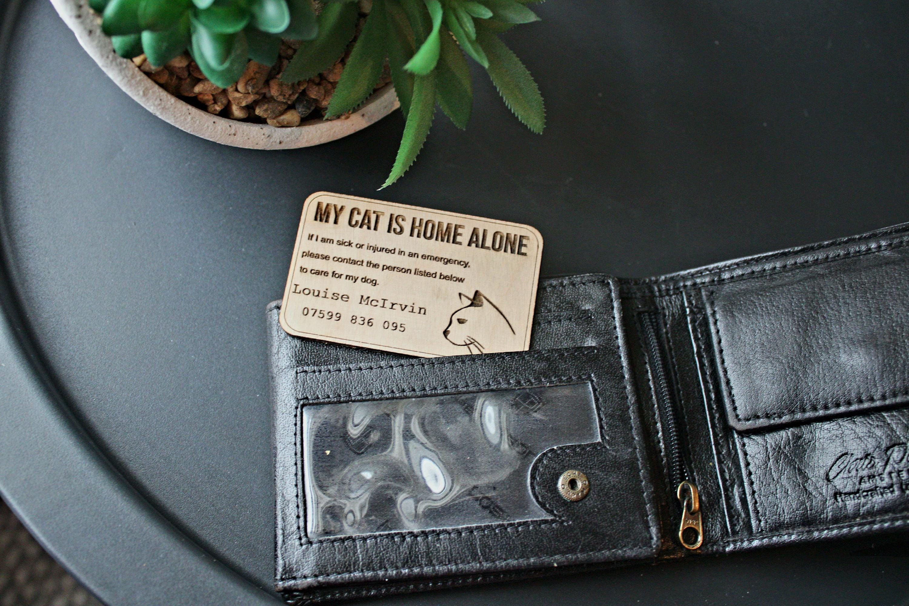 Pet Home Alone Wooden Card | Dog Home Alone Card | Cat Home Alone Card ...