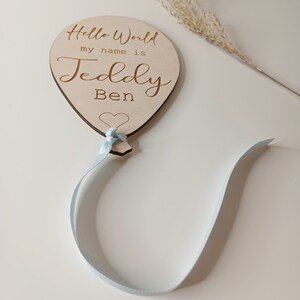 Personalised Baby Arrival Sign | Hello World | Welcome to the World ...