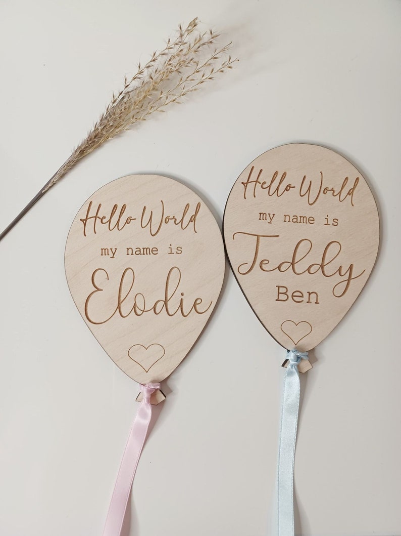 Personalised Baby Arrival Sign | Hello World | Welcome to the World ...