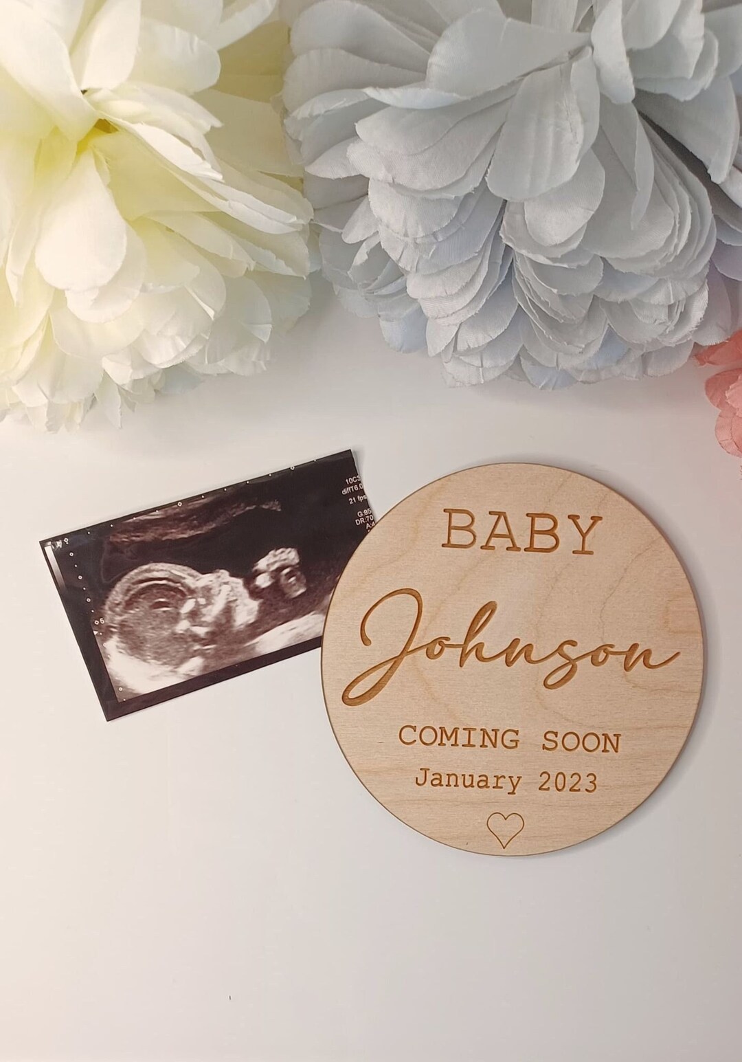 Custom Pregnancy Announcement, Baby Coming Soon Plaque, Social Media ...