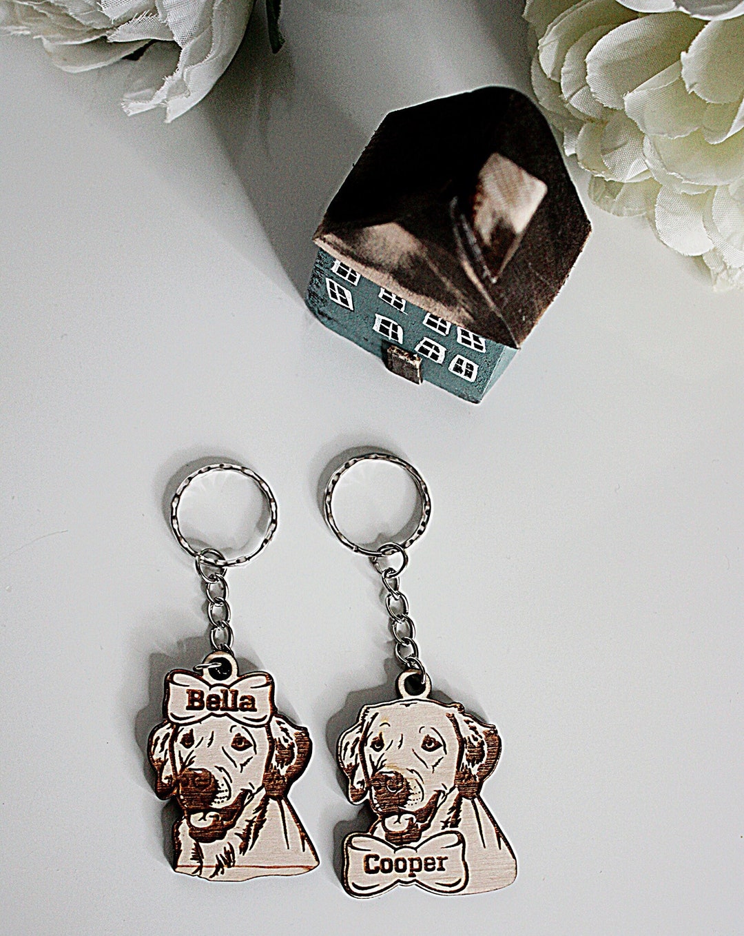 Labrador | Engraved Dog Keychain | Custom Pet Charm | Personalised Pet ...