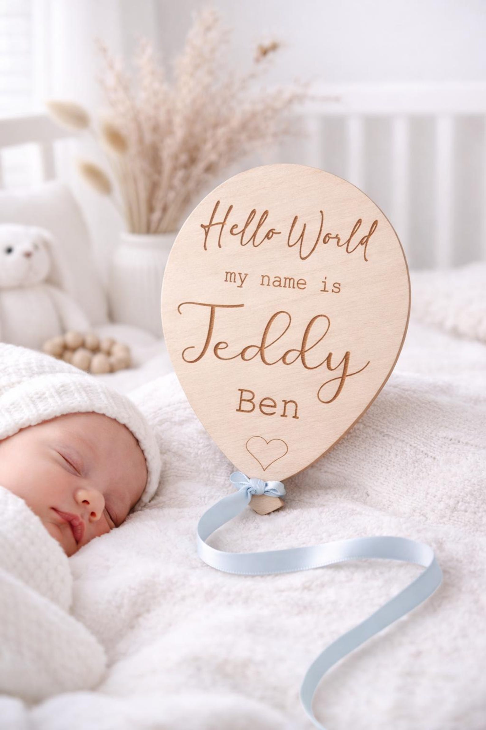 Personalised Baby Arrival Sign | Hello World | Welcome to the World ...