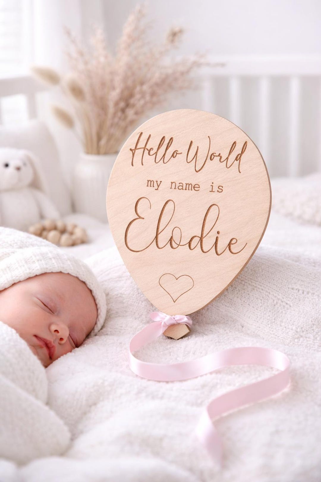 Personalised Baby Arrival Sign | Hello World | Welcome to the World ...