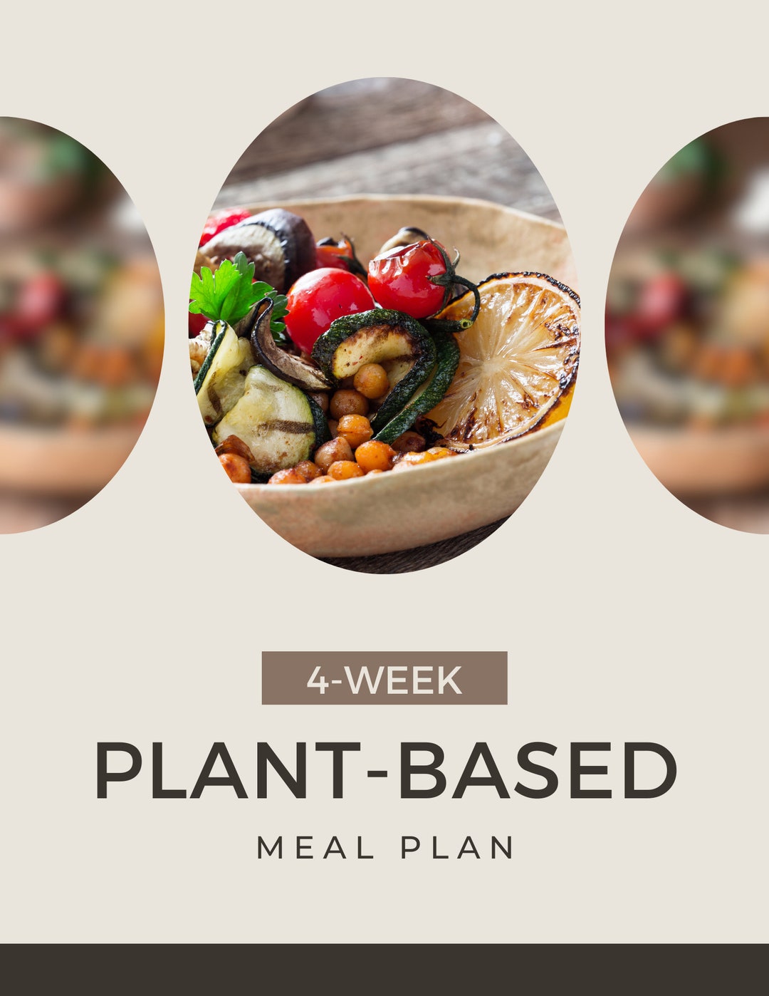Digital Meal Plan, 4 Week Plant Based, Meal Prep - Etsy