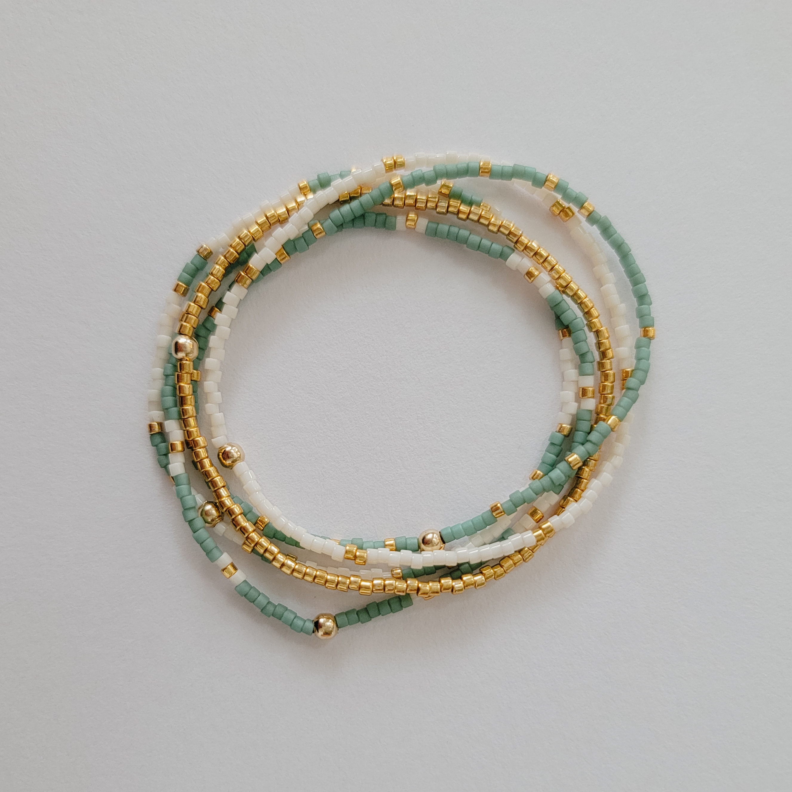 Tiny Bead Bracelet Set, Delica Bracelets, Stretchy Bracelets, Seed Bead ...