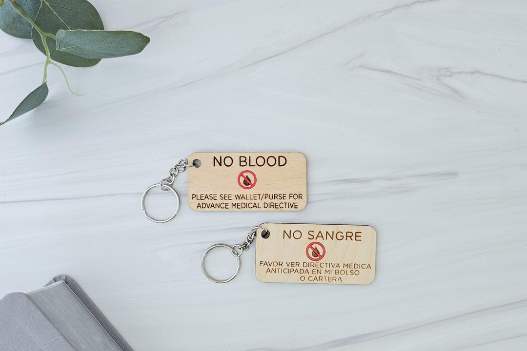 JW No Blood Key-chain | Dpa Tag | Jehovah Witness No Blood Key-chain ...