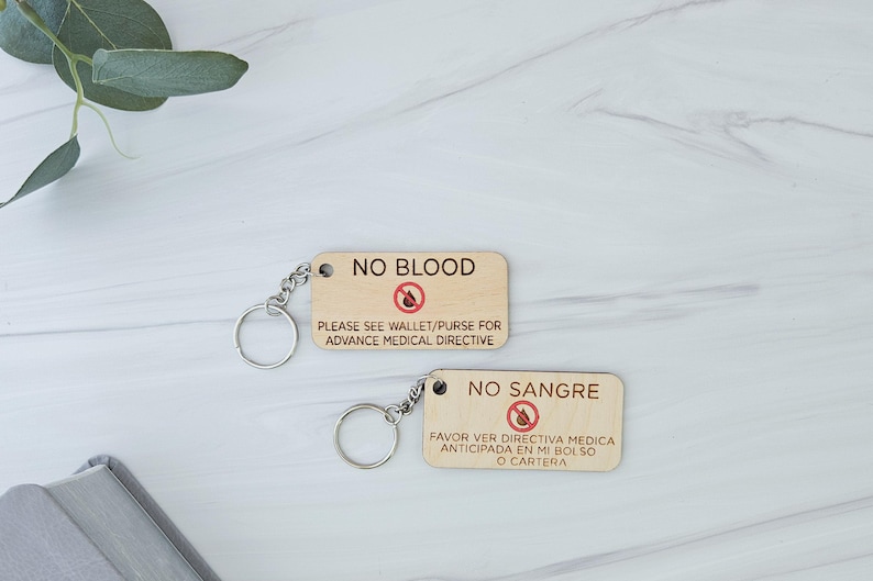 JW No Blood Key-chain | Dpa Tag | Jehovah Witness No Blood Key-chain ...
