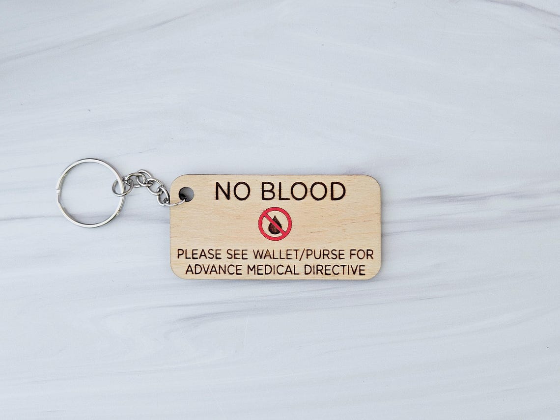 JW No Blood Key-chain | Dpa Tag | Jehovah Witness No Blood Key-chain ...