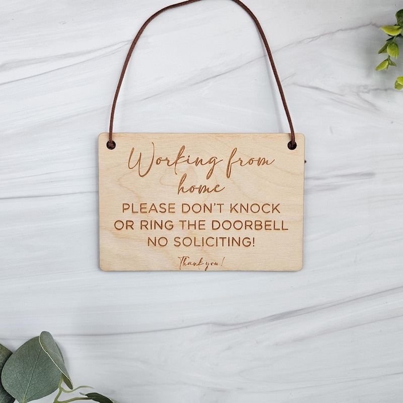 Work From Home Sign - Etsy
