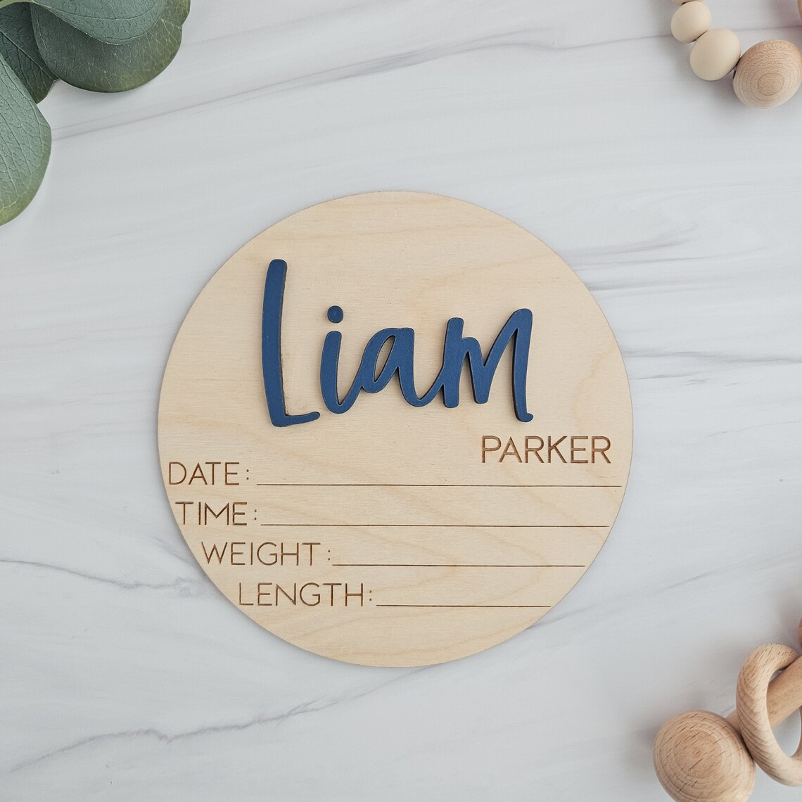 Custom Birth Stats Sign, Personalized Baby Name Sign, Hospital ...