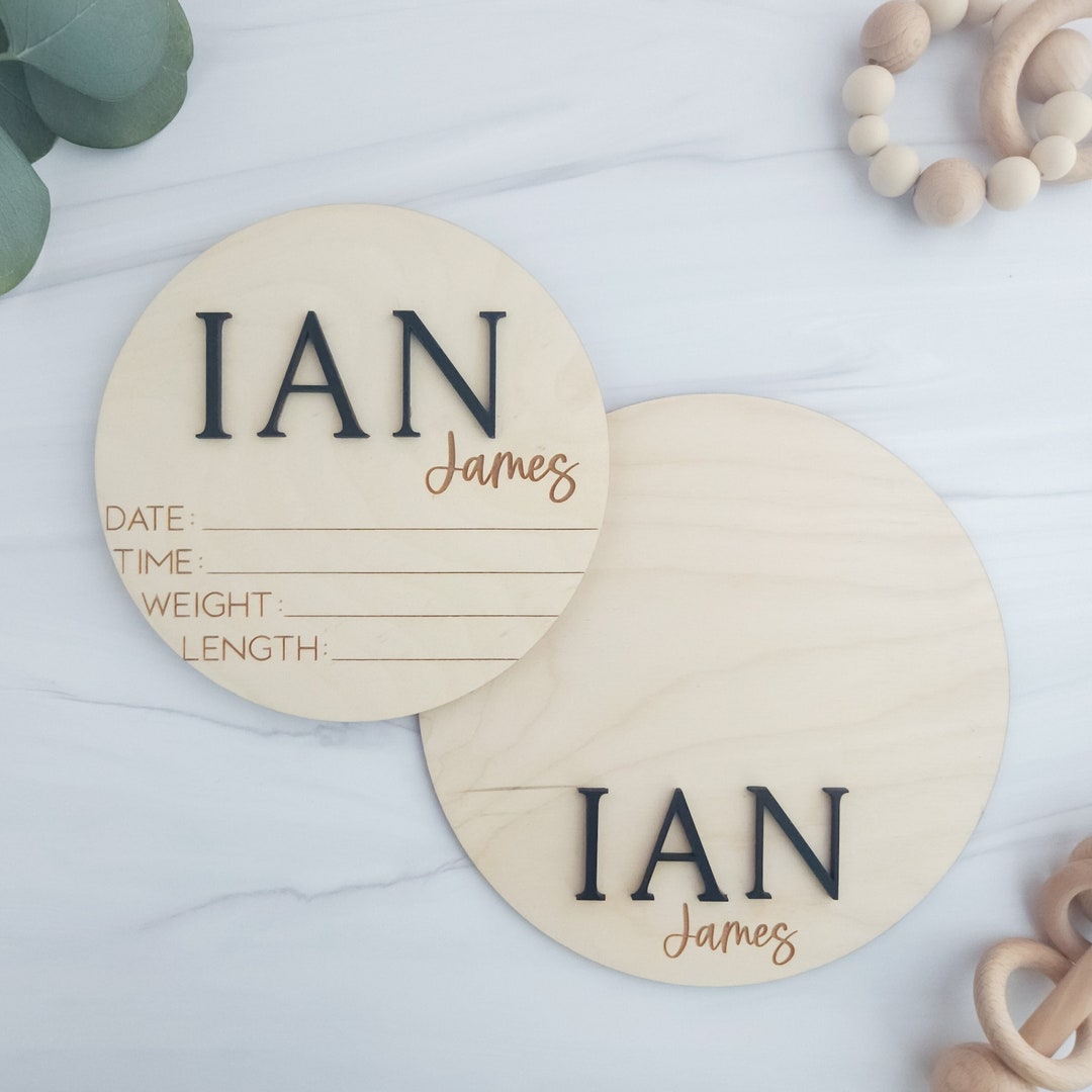 Custom Birth Stats Sign, Personalized Baby Name Sign, Hospital ...