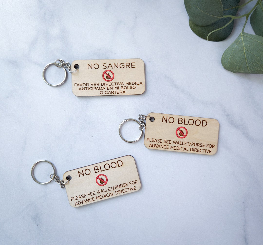 JW No Blood Key-chain Dpa Tag Jehovah Witness No Blood Key-chain JW ...