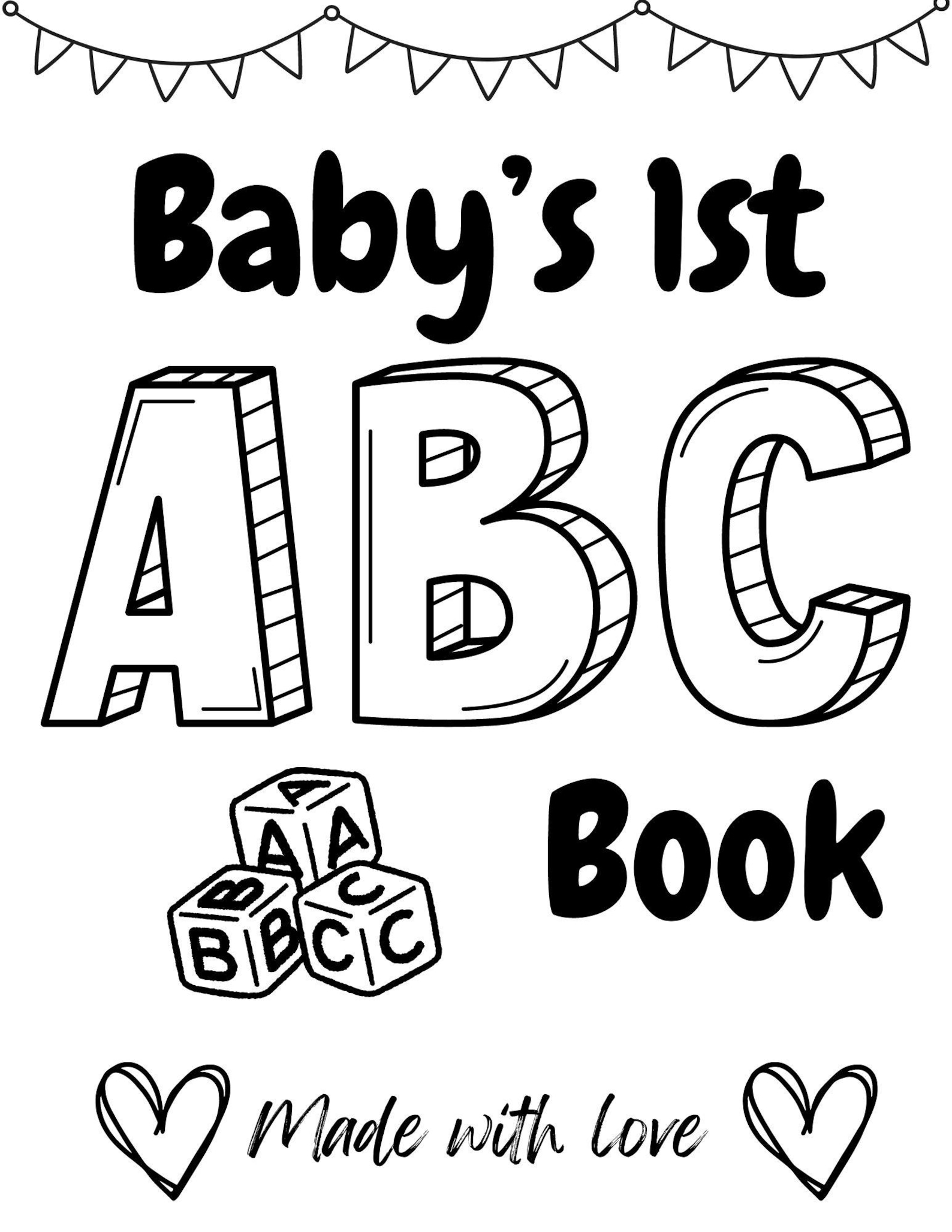 Baby's First ABC Coloring Book for Baby Shower, Animal Edition Letters ...