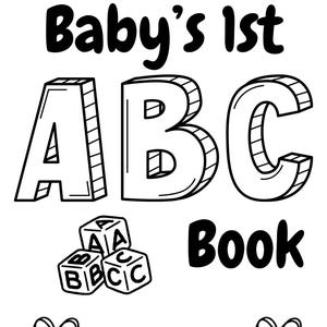 Baby's First ABC Coloring Book for Baby Shower, Animal Edition Letters ...