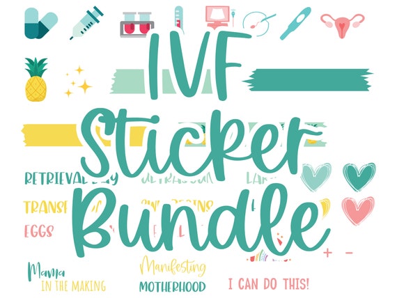 IVF Digital Sticker Pack Bundle Printable Digital - Etsy