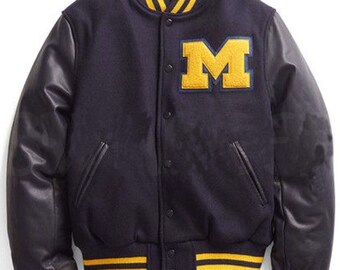 Michigan Varsity Jacket - Etsy