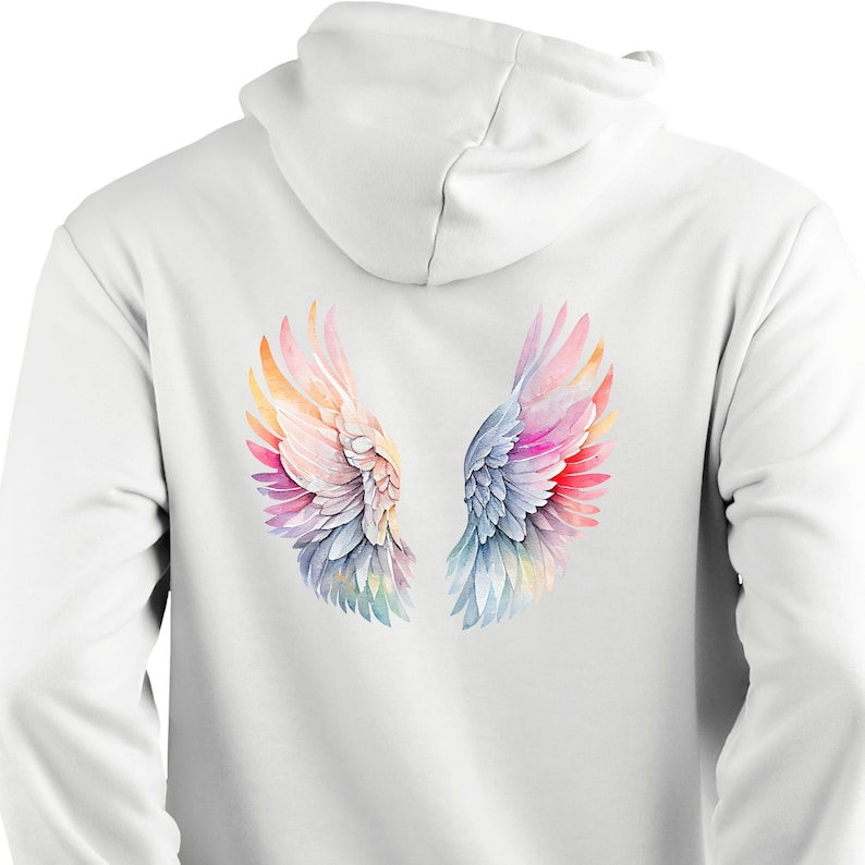 Angel Wings, Angel Wings Hoodie, Blue Angel Wings Heavy Blend Hooded ...