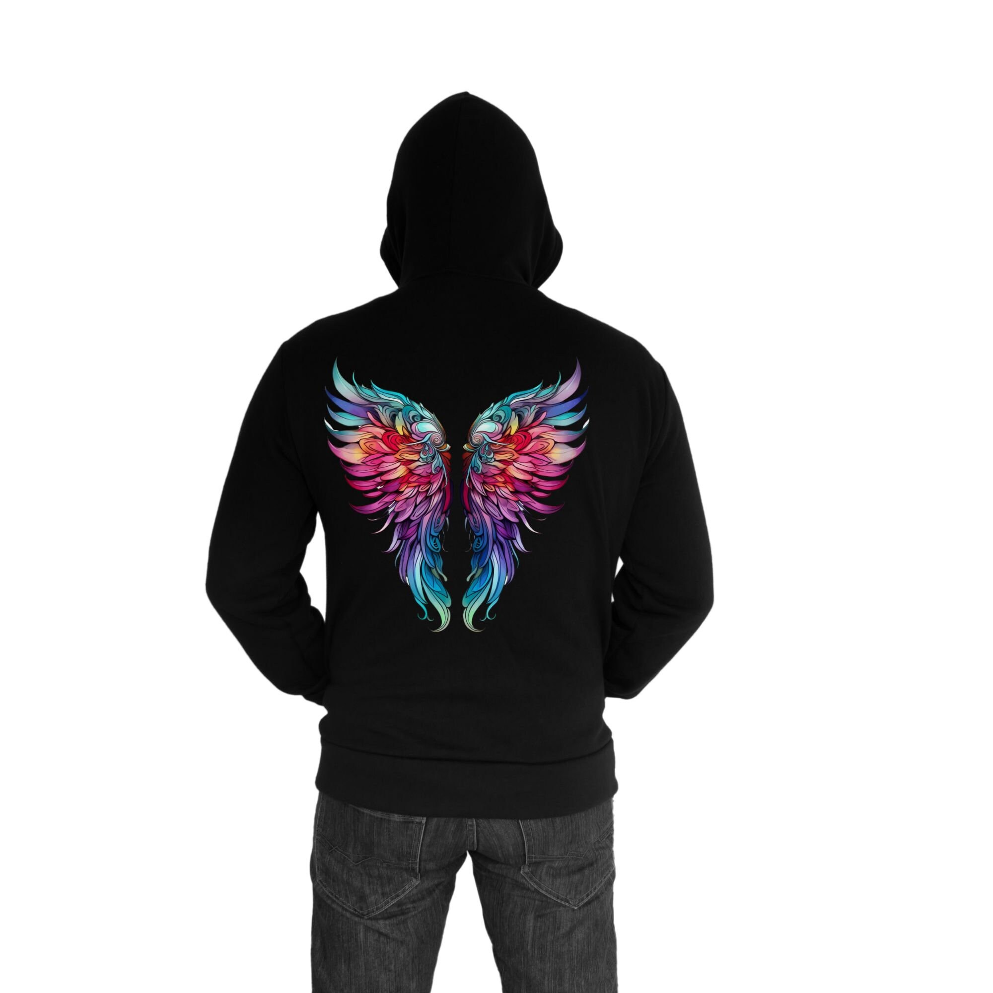 Angel Wings, Angel Wings Hoodie, Whimsical Hoodie, Ombre Angel Wings ...