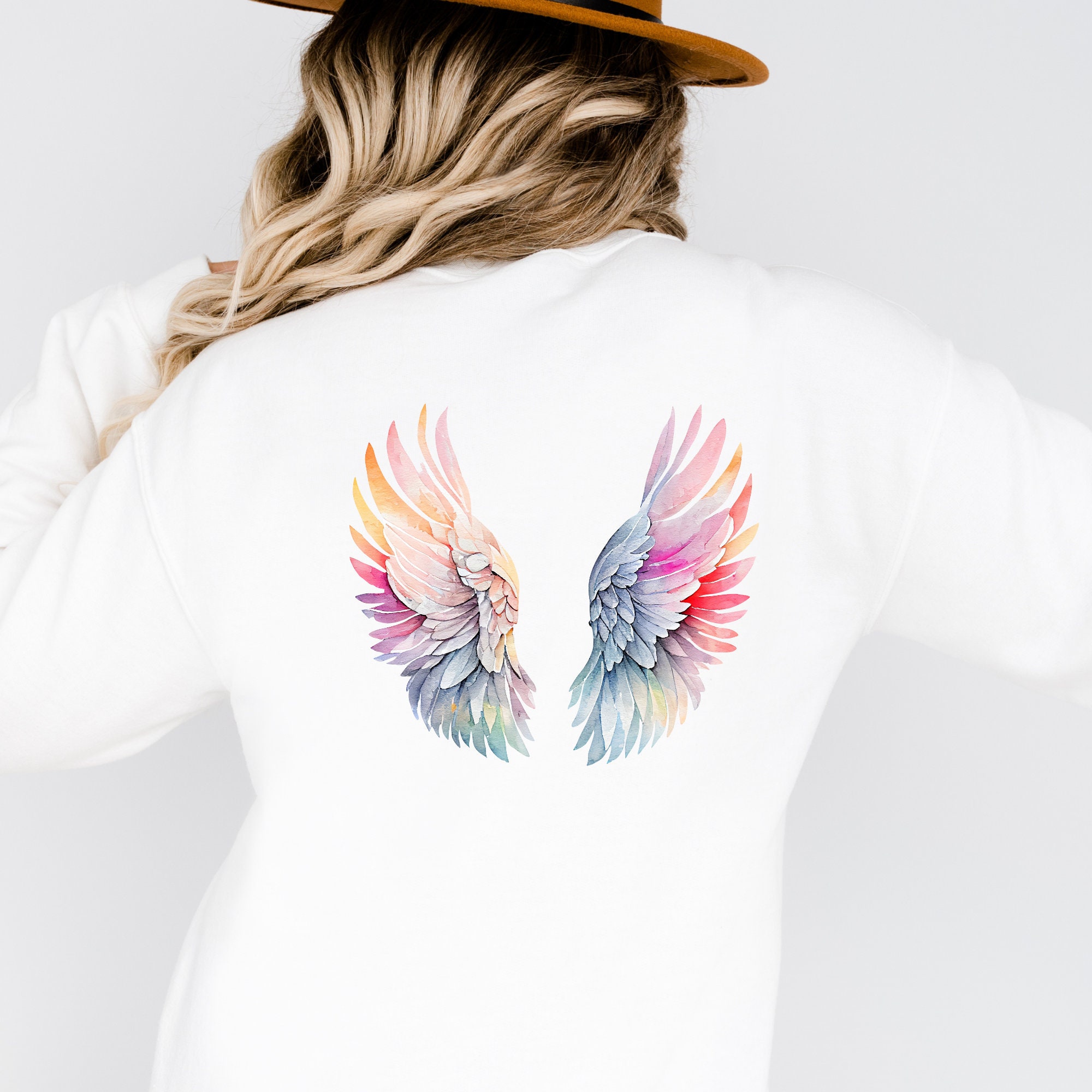 Angel Wings, Angel Wings Hoodie, Blue Angel Wings Heavy Blend Hooded ...