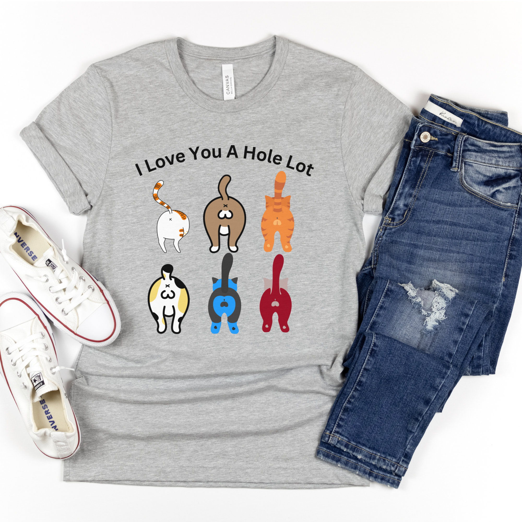 Cat Tail Shirt, Black Cat Tail Shirt, Gift for Cats Lover, Cat Shirt ...