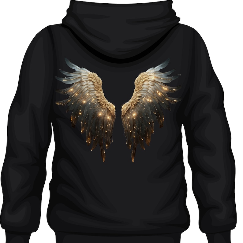 Angel Wings, Angel Wings Hoodie, Whimsical Hoodie, Ombre Angel Wings ...
