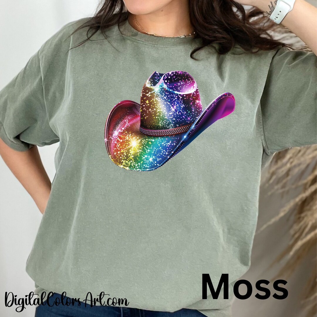 Cowboy Hat Shirt, Rainbow Cowboy Hat Shirt, Country Music Shirt ...