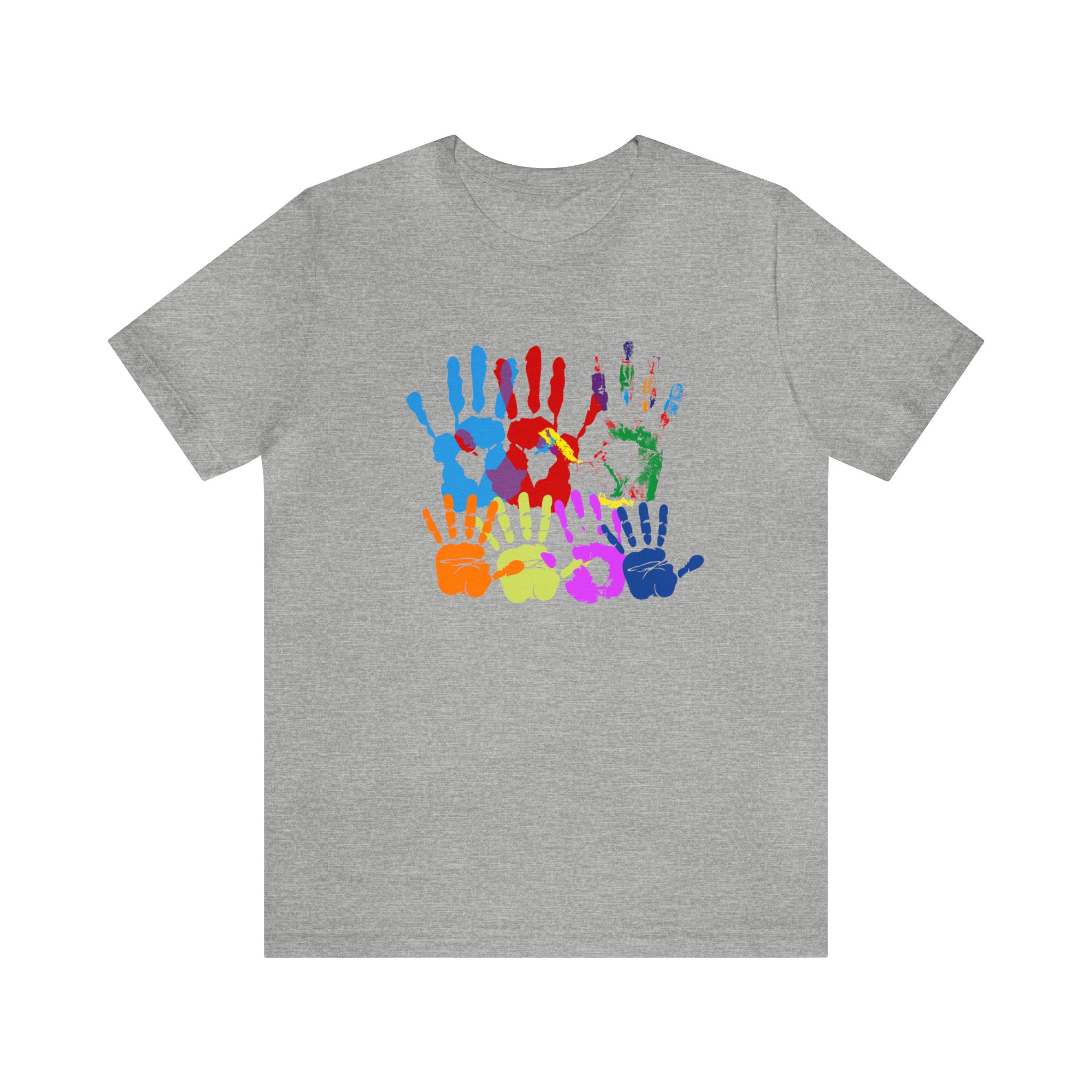 Abstract Handprint Shirt, Helping Hands Shirt, Graphic Tee, Cute ...