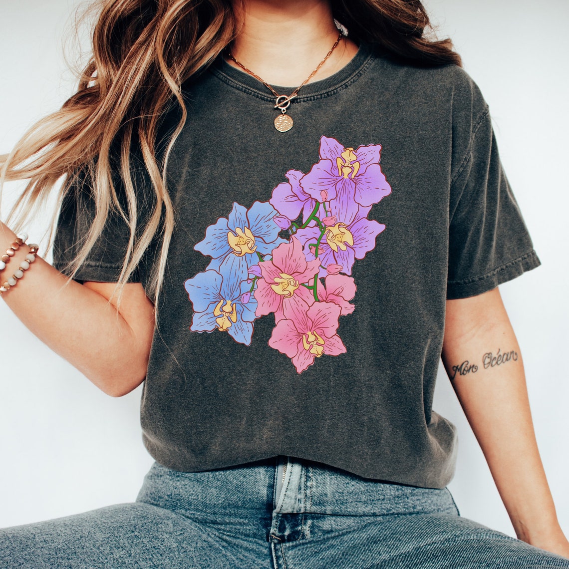Comfort Colors®, Abstract Flower Shirt, Flower Shirt, Wildflower T ...