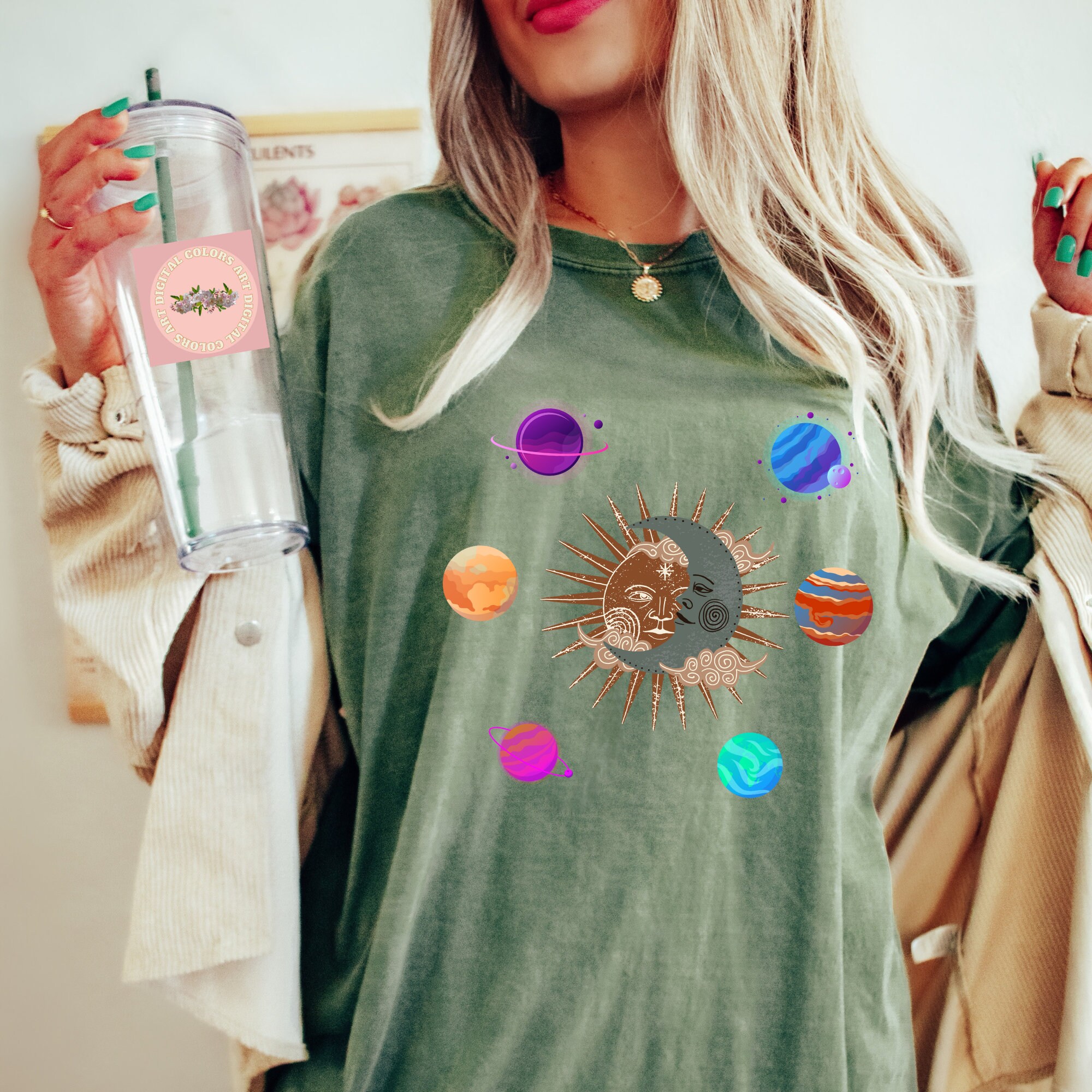 Comfort Colors®, Astronaut Space Stars Shirt,outer Space Shirt Solar ...