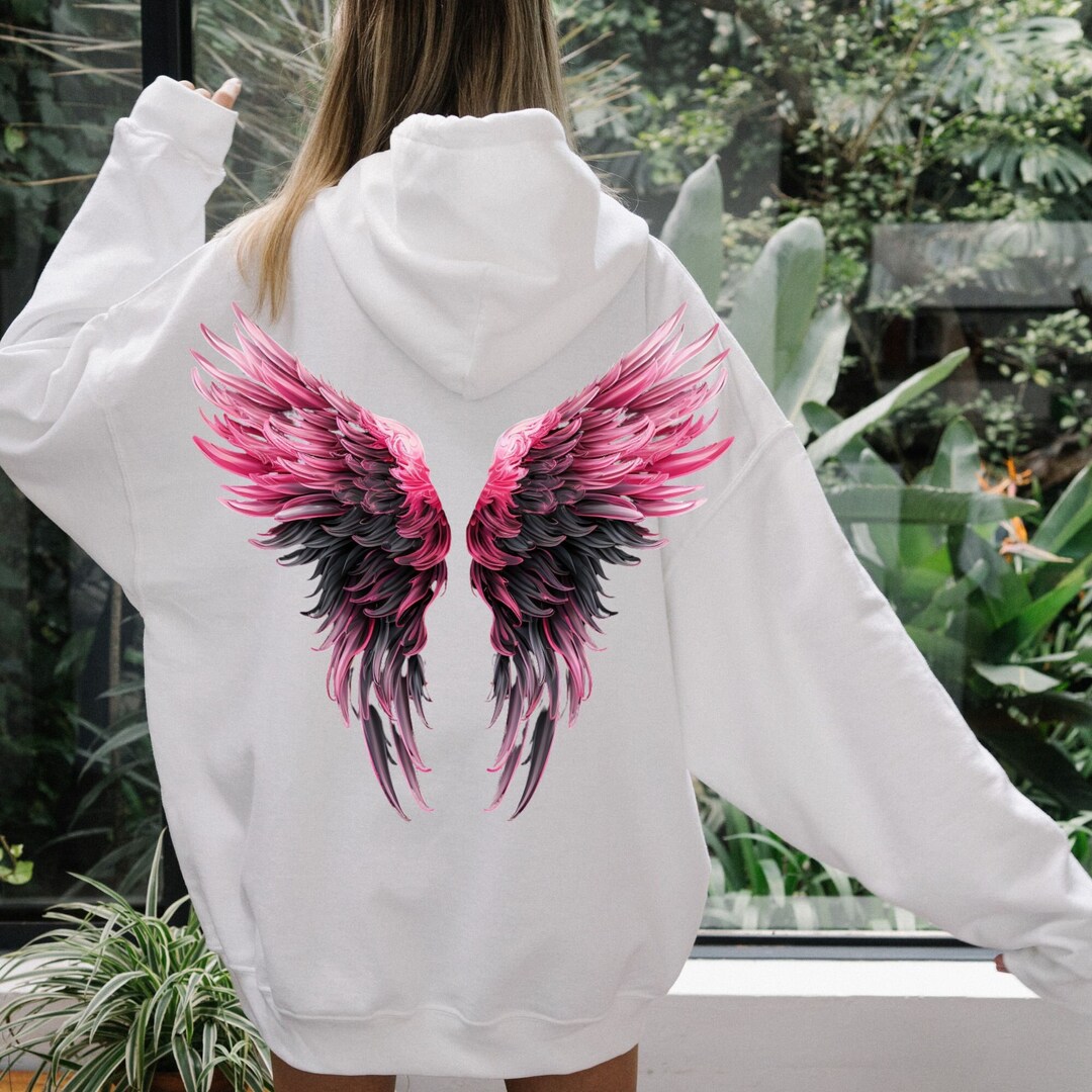 Angel Wings, Angel Wings Hoodie, Whimsical Hoodie, Ombre Angel Wings ...