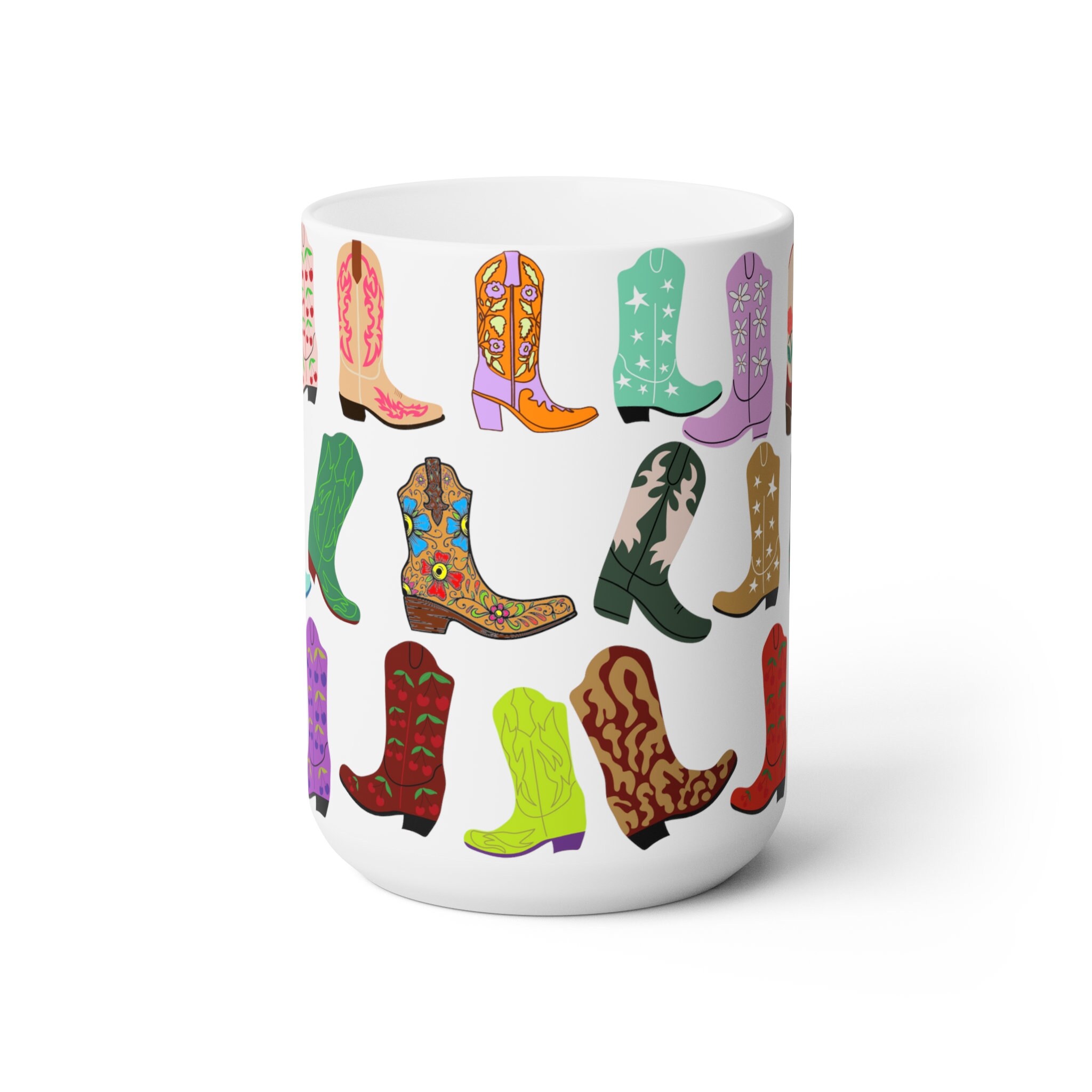Mugs, Coffee Mug, Cowboy Boots Mug, Cowgirl Boots Mug, Western Graphic ...