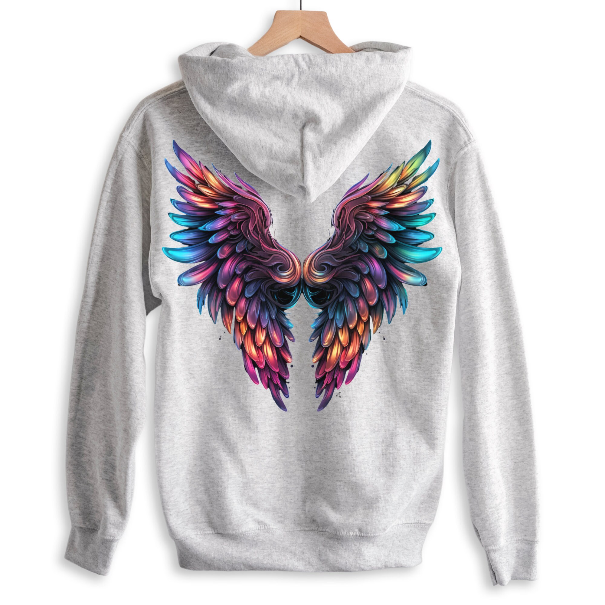 Angel Wings, Angel Wings Hoodie, Whimsical Hoodie, Ombre Angel Wings ...