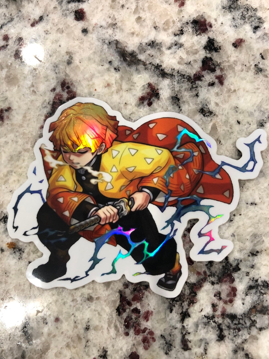 Premium Semi-holo Demon Anime Sticker - Etsy