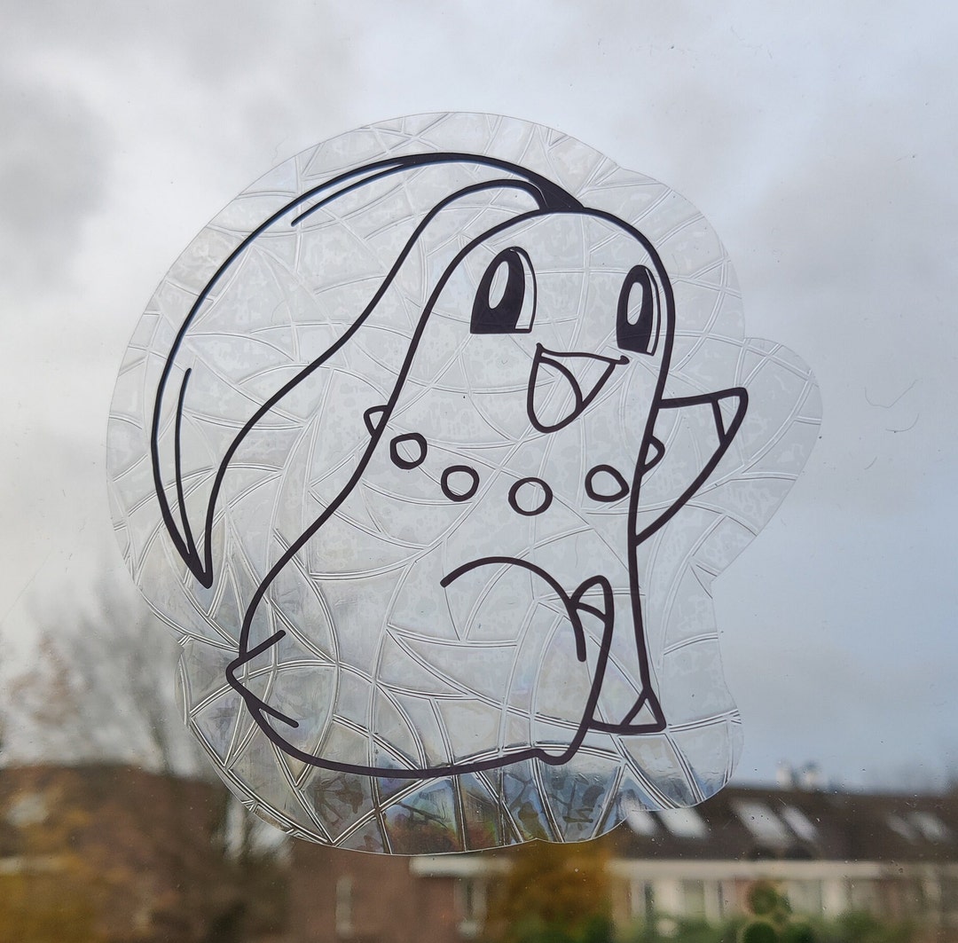Reusable Suncatcher Window Sticker Pokémon Chikorita - Etsy