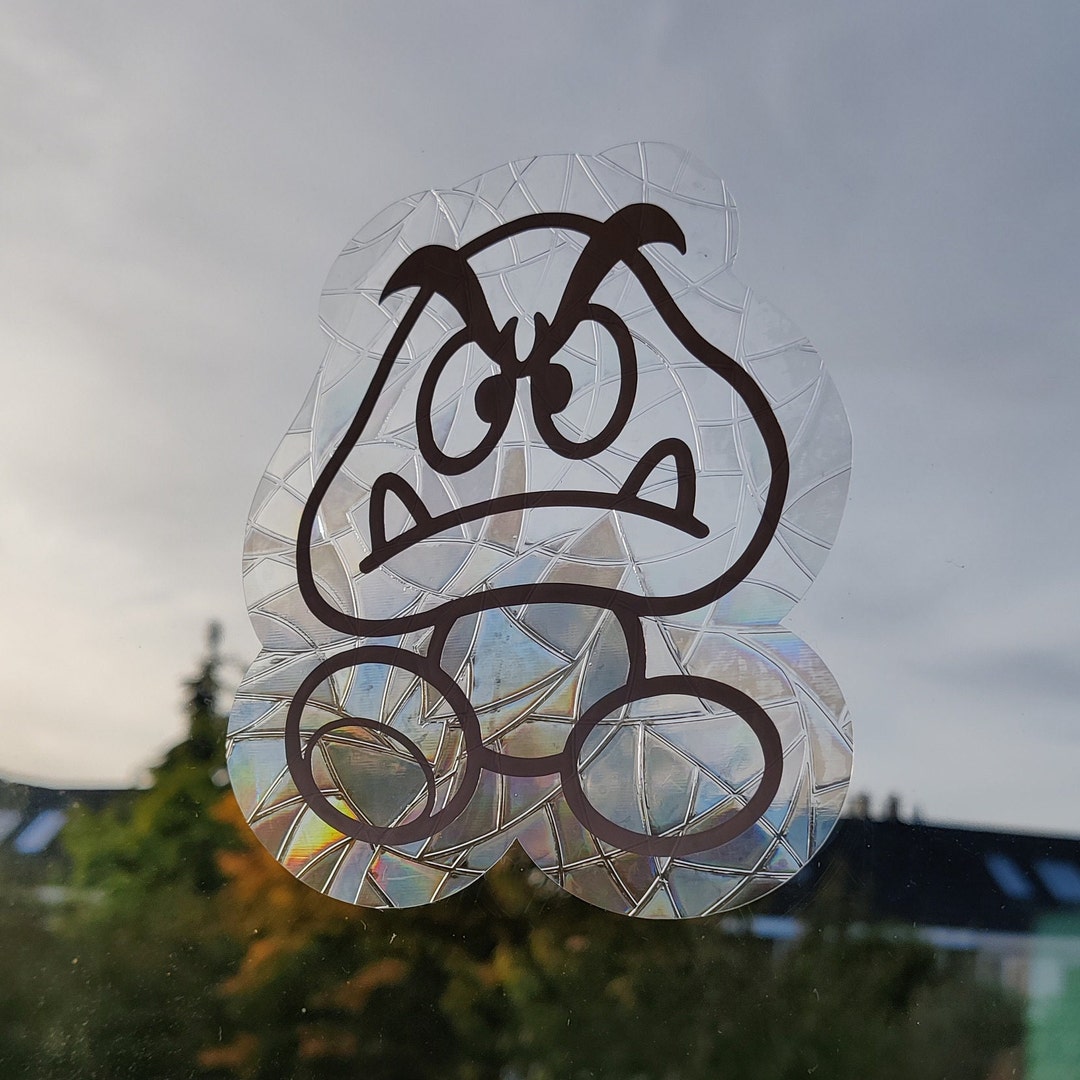 Reusable Suncatcher Window Sticker Super Mario - Nintendo, Goomba - Etsy