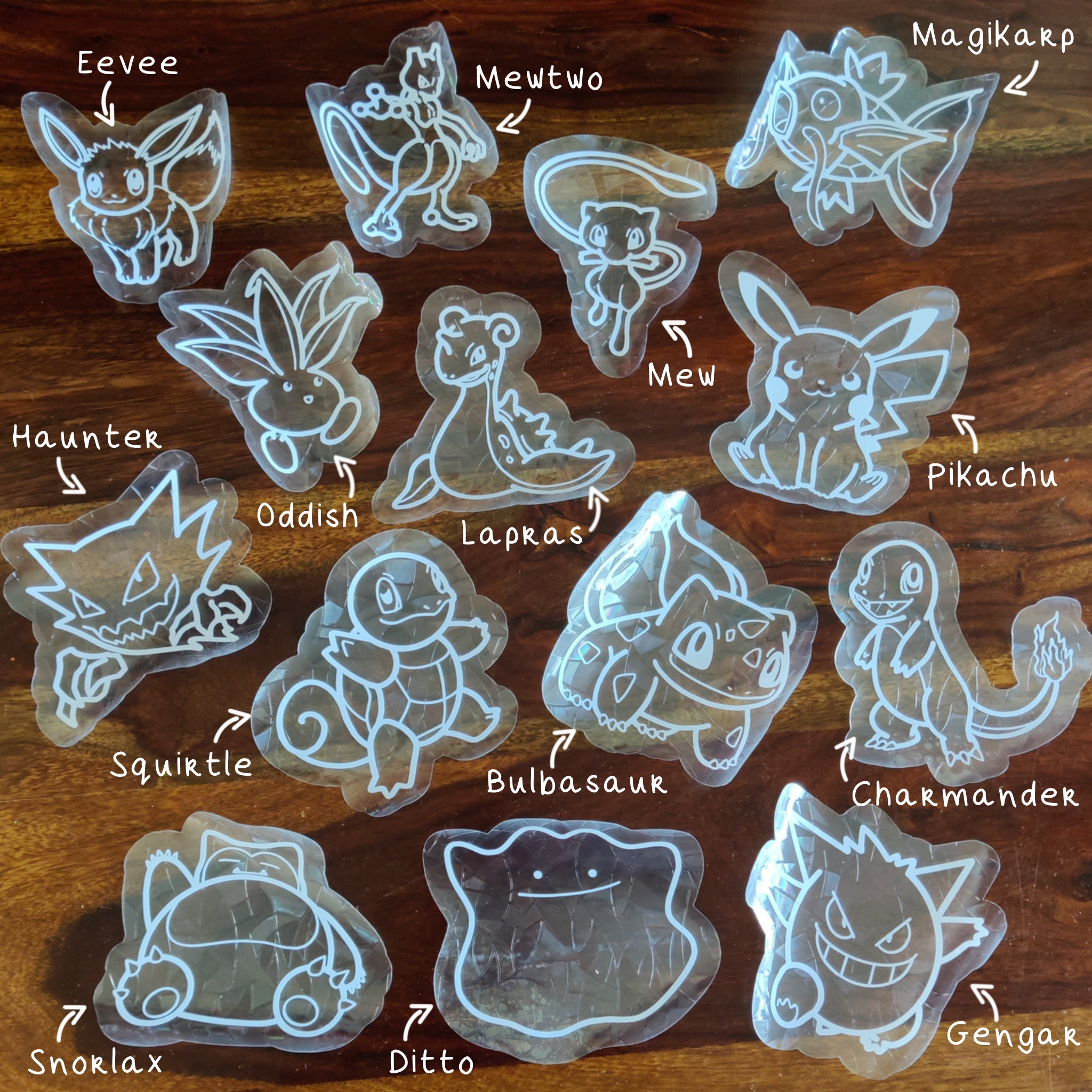 Reusable Suncatcher Window Sticker Pokemon variety of - Etsy