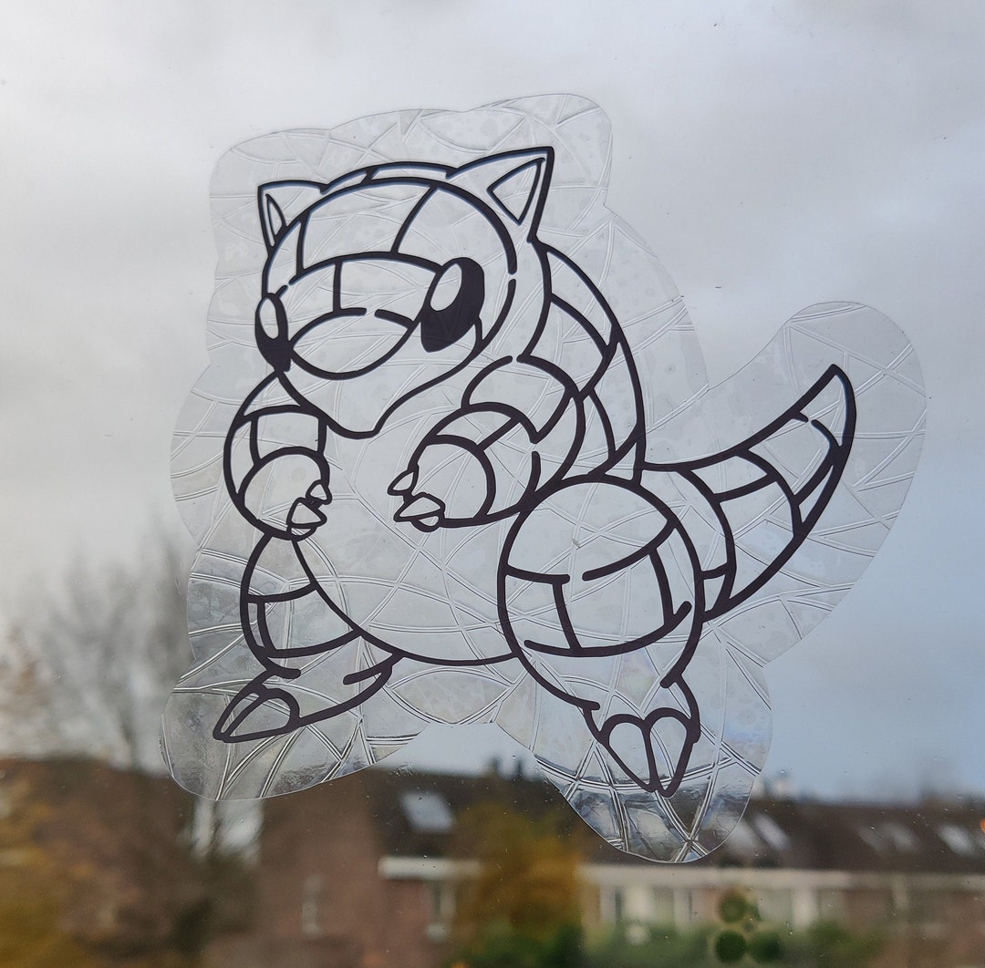 Reusable Suncatcher Window Sticker Pokémon, Sandshrew - Etsy