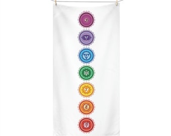 7 Chakra Cotton Rainbow Beach Towel, Seven Chakras Blanket Yoga Mat ...