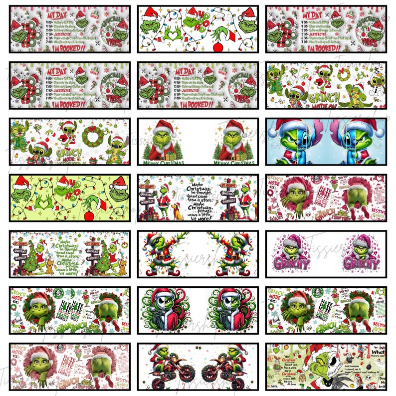 Grinch Mug Wrap Bundle PNG, Funny Grinch Stitch Sublimation Design ...