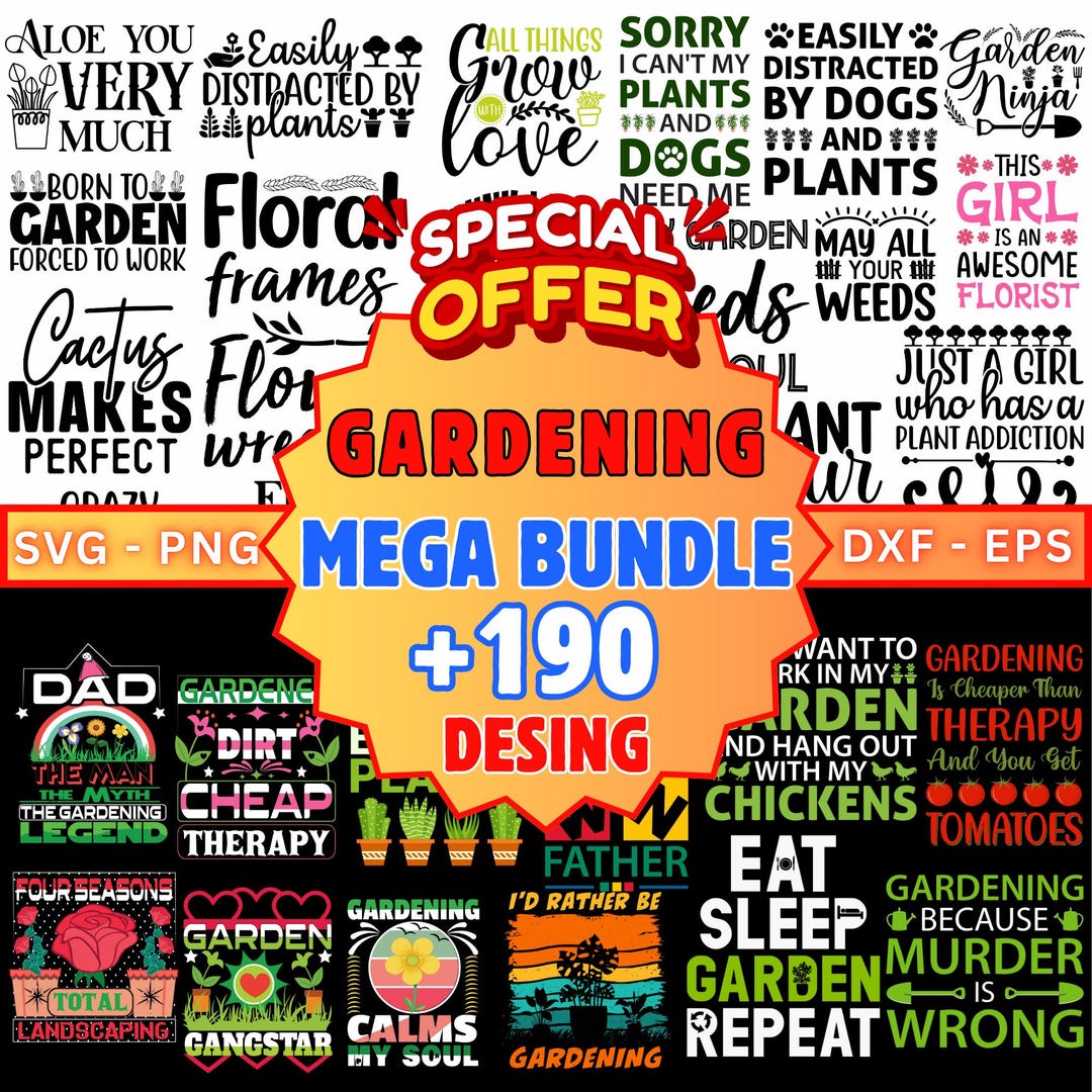 Gardening & Garden Laser Cut Mega Bundle | 190+ Farm and Garden Signs ...